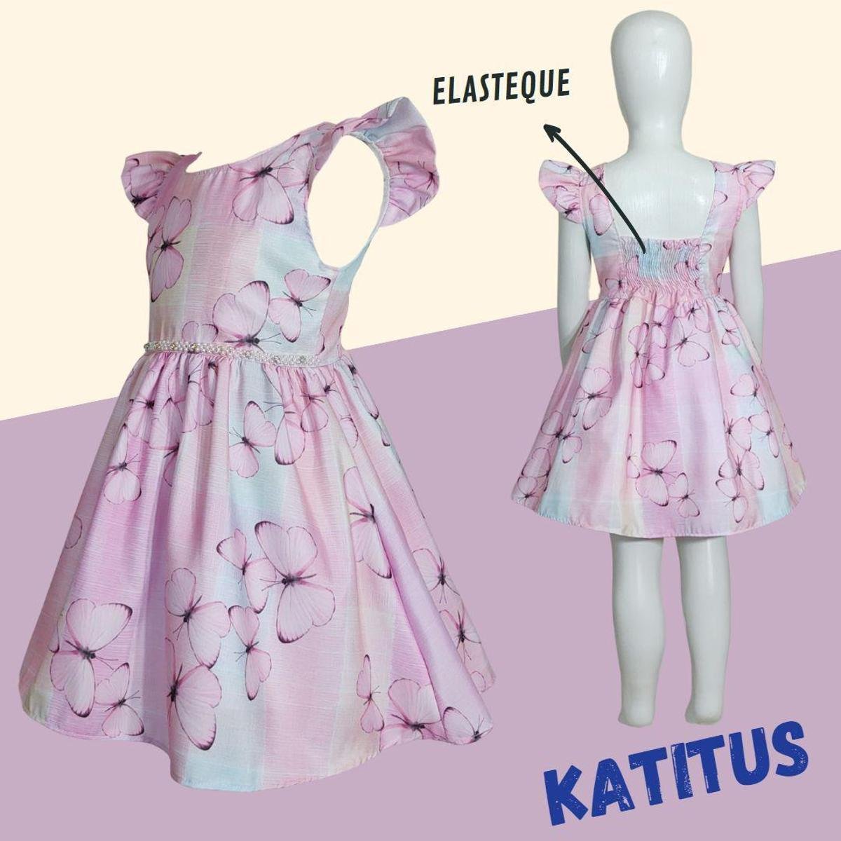Vestido Infantil Borboleta Rosa Tam 1 ao 4 - Rosa | Zattini