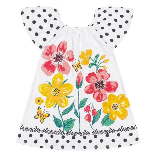 Vestido Infantil Nanai Meia Malha 600711.0001.4 Nanai - Branco | Zattini