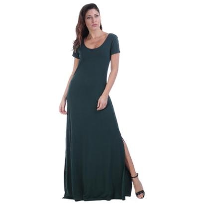 Vestido Longo Amazonia Vital Manga Curta Gola Canoa Feminino | Zattini