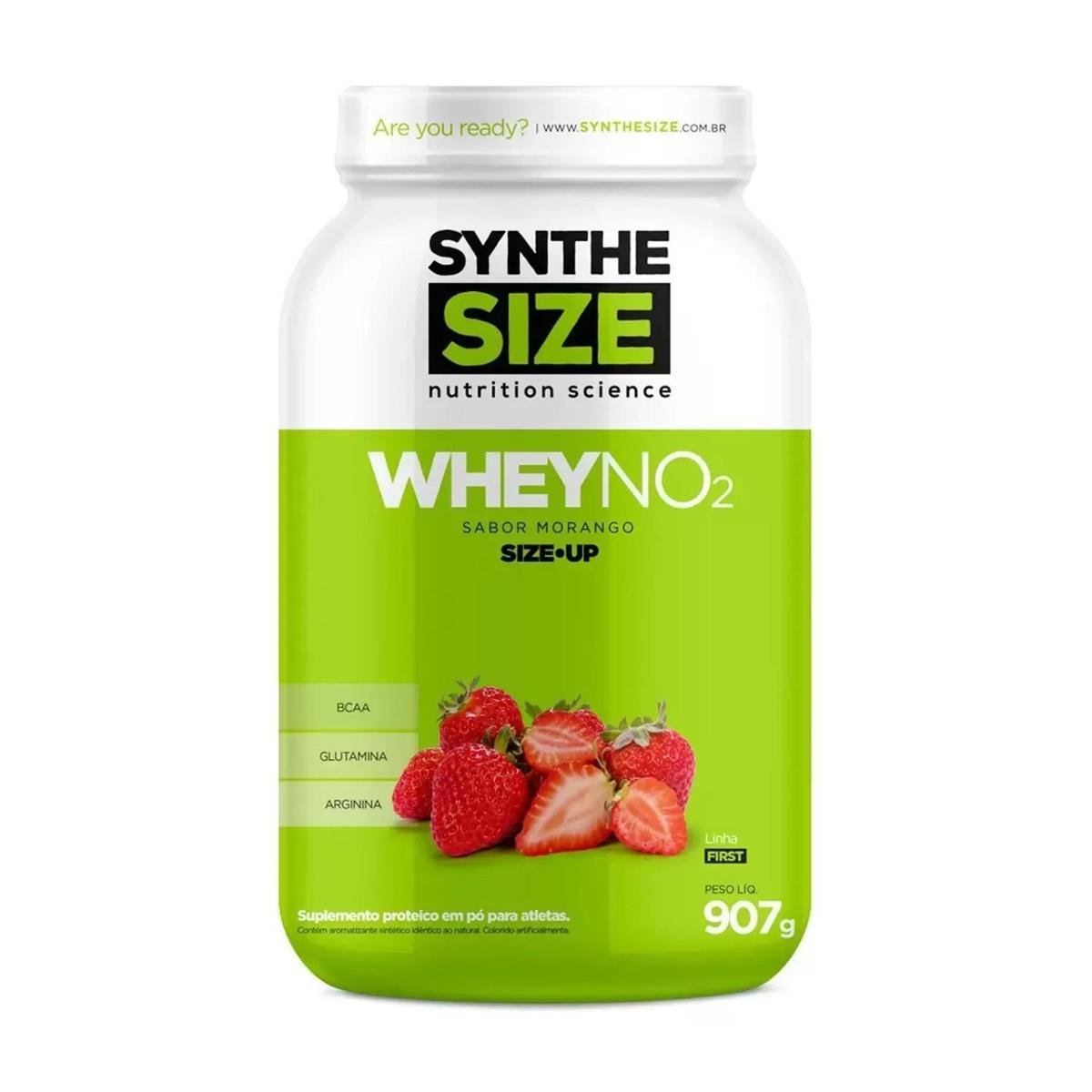 WHEY PROTEIN NO2 (907g) SYNTHESIZE - SABOR MORANGO - Morango | Zattini