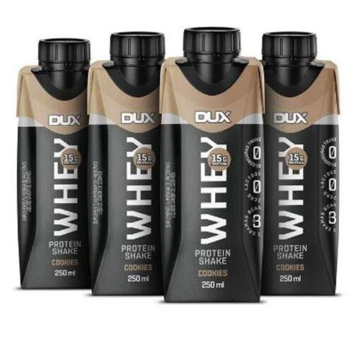 Whey Protein Shake (Pack c/ 4un de 250ml) Dux Nutrition - Cookies | Zattini
